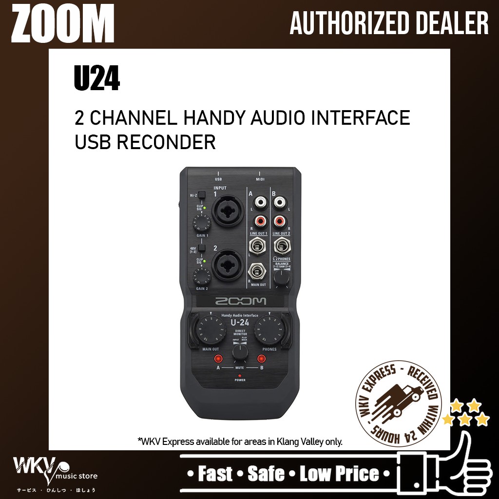 Zoom U-24 Handy Audio Interface | WKV Music Store