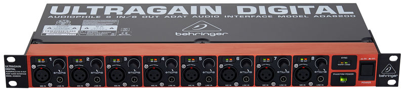 Behringer ADA8200 Ultragain Audiophile 8 In/8 Out ADAT Audio Interface ...