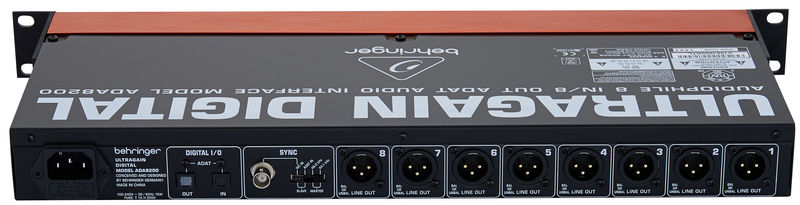 Behringer ADA8200 Ultragain Audiophile 8 In/8 Out ADAT Audio Interface ...